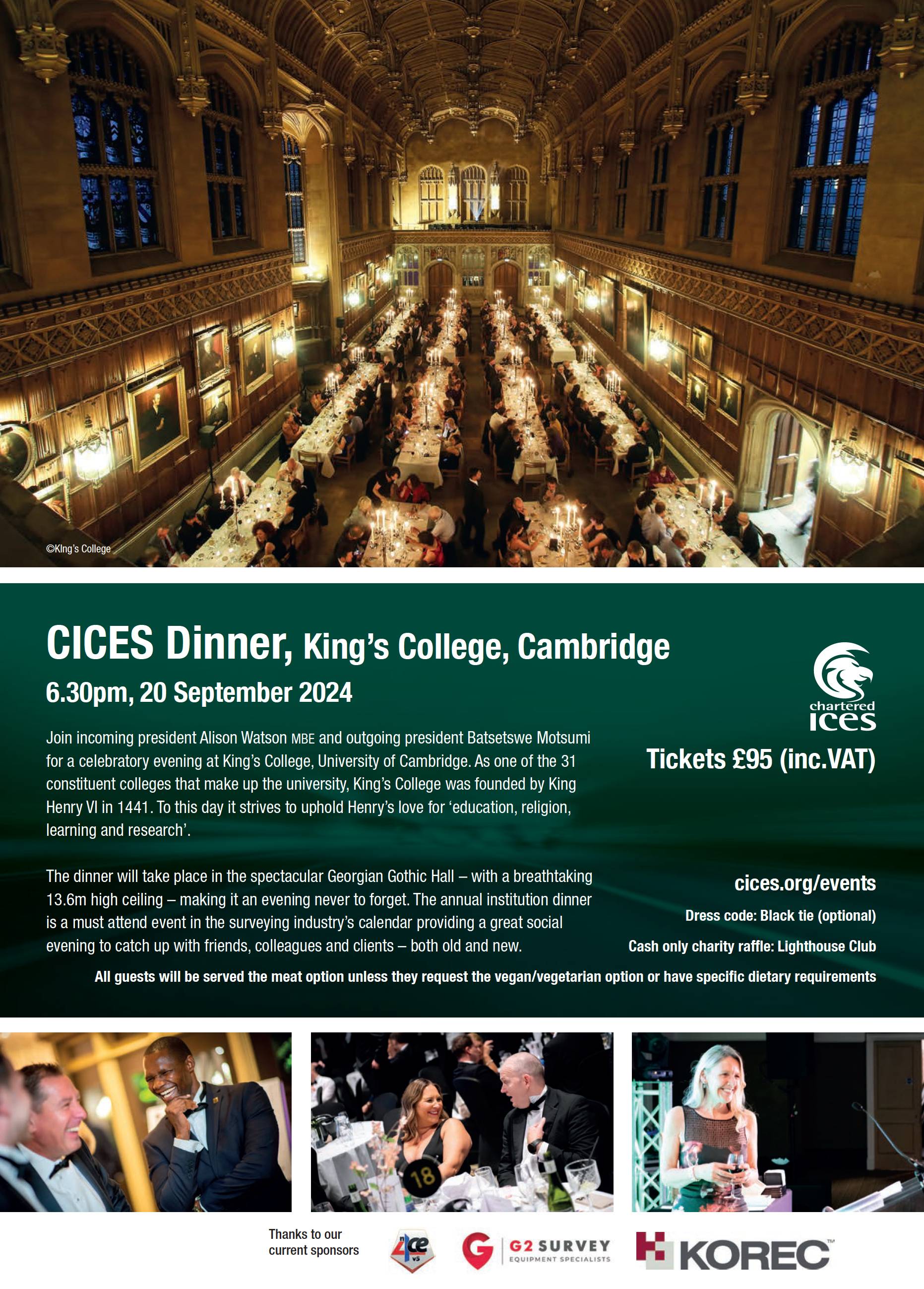 Ad | CICES Dinner Cambridge 20 September 2024